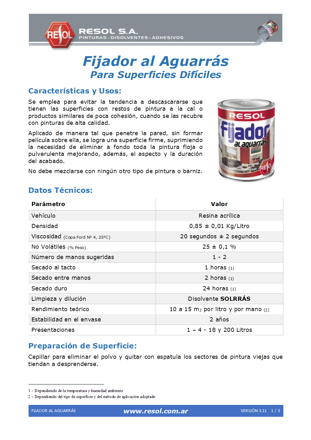 Inicio · RESOL Fichas