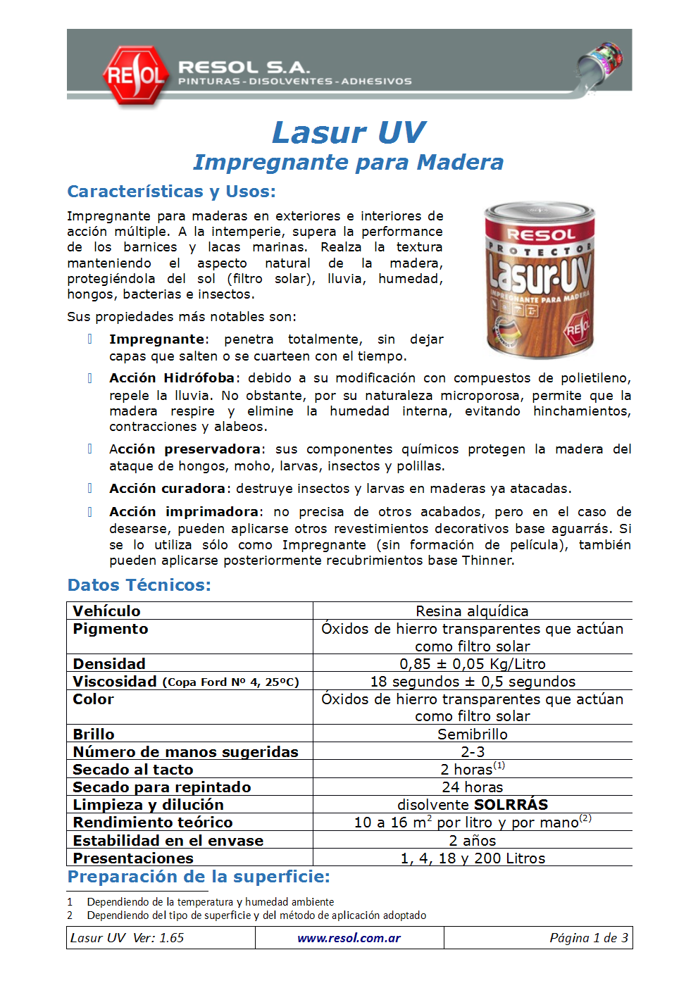 Inicio · RESOL Fichas